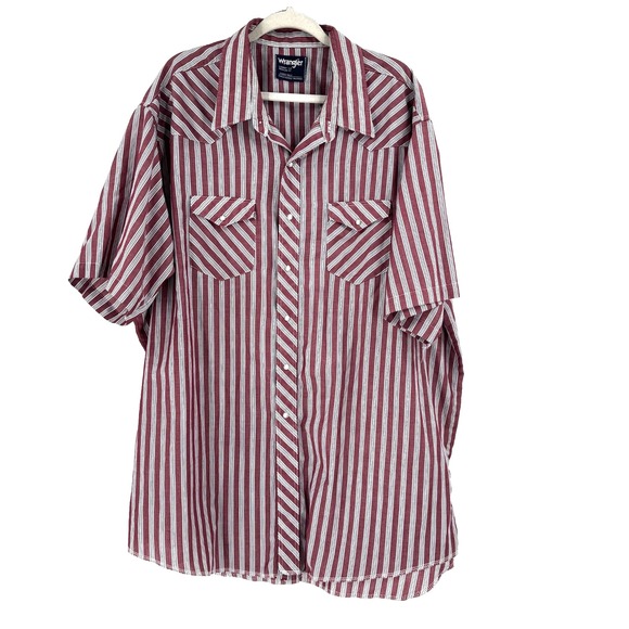 Wrangler | Shirts | 9s Wrangler Western Pearl Snap Shirt Mens 3xlt Red ...